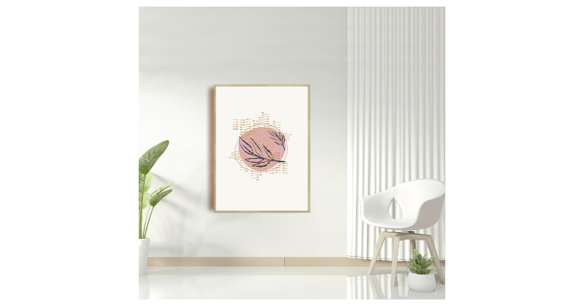 Modern Boho pastel wall art | Zazzle