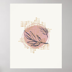 Modern Boho pastel wall art | Zazzle