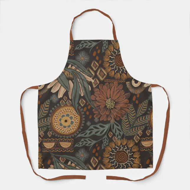 Modern Boho Pattern Apron | Zazzle