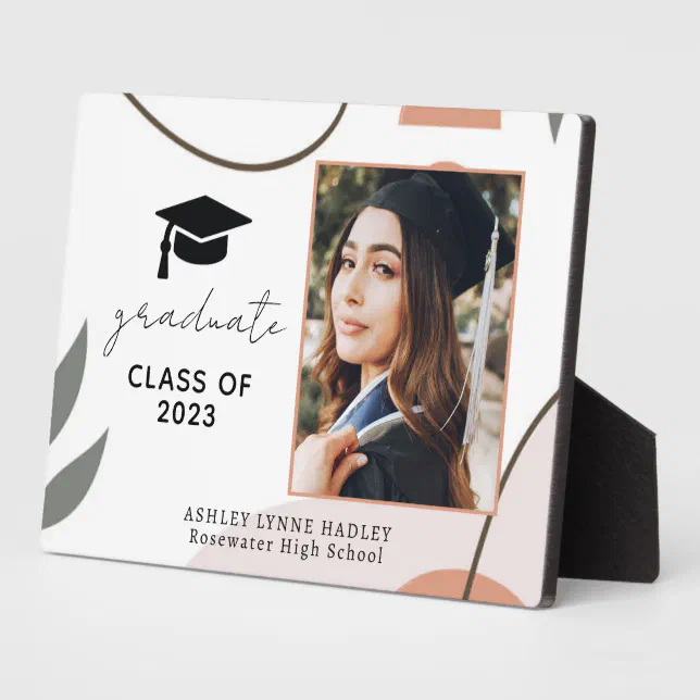 Modern Boho Photo Graduation Plaque | Zazzle