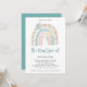 Modern Boho Rainbow Baptism Invitation | Zazzle