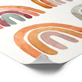 Modern Boho Rainbow Collection Poster | Zazzle