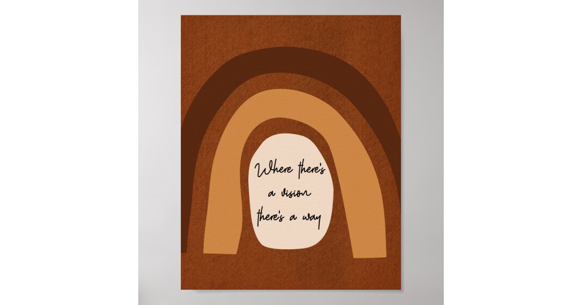 Modern Boho Rainbow Motivational Quote Poster | Zazzle