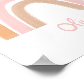 Modern Boho Rainbow Personalized Name Poster | Zazzle