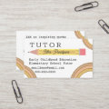 Modern Boho Rainbows Tutor Teacher Business Card | Zazzle