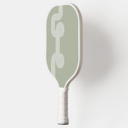 Modern Boho Sage Green Geometric Pickleball Paddle | Zazzle