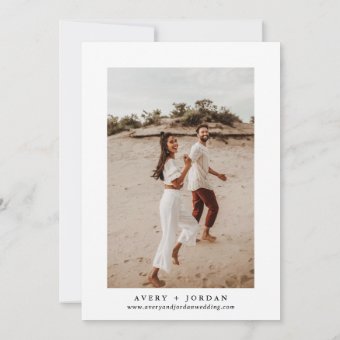 Modern Boho Save the Date | Photo Minimalist Cards | Zazzle