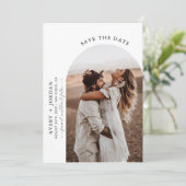 Modern Boho Save the Date | Photo Minimalist Cards | Zazzle