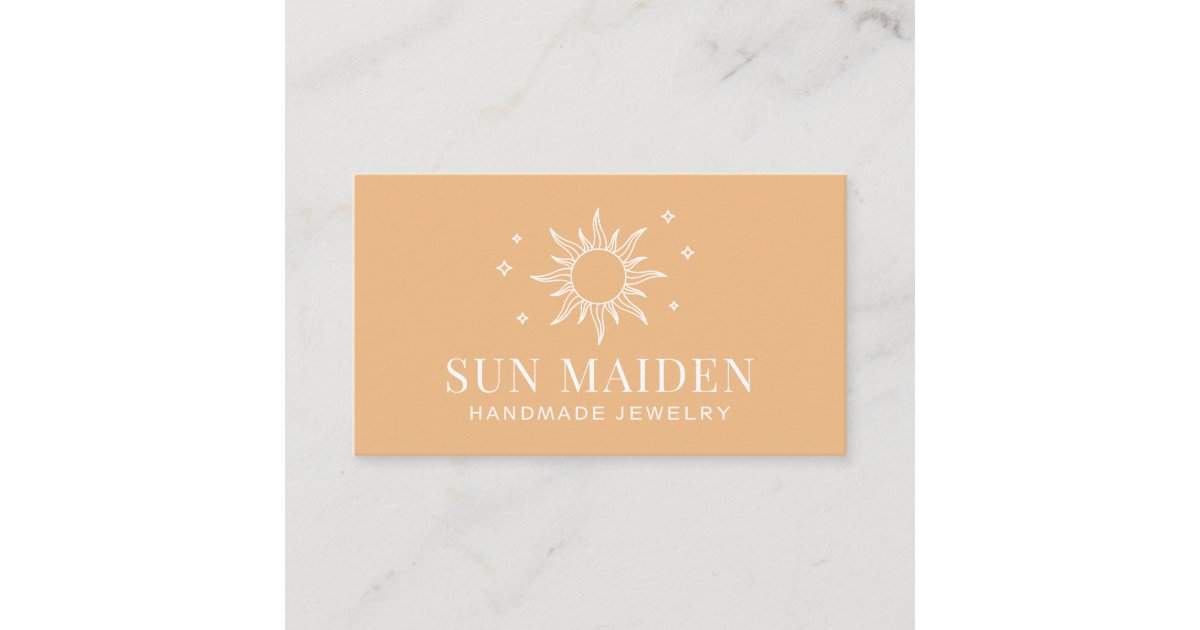 Modern Boho Sun Business Card | Zazzle