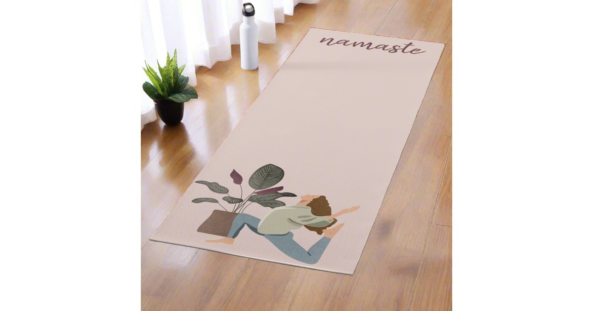 Modern Boho Women Movements Namaste Yogi Plants Yoga Mat | Zazzle