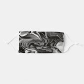 Modern Bold Black And White Marbled Adult Cloth Face Mask | Zazzle