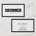 Modern Bold Border Drummer Business Card | Zazzle