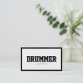 Modern Bold Border Drummer Business Card | Zazzle