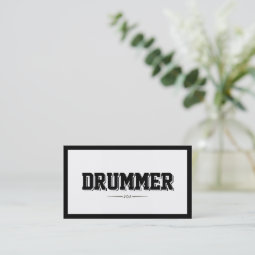Modern Bold Border Drummer Business Card | Zazzle