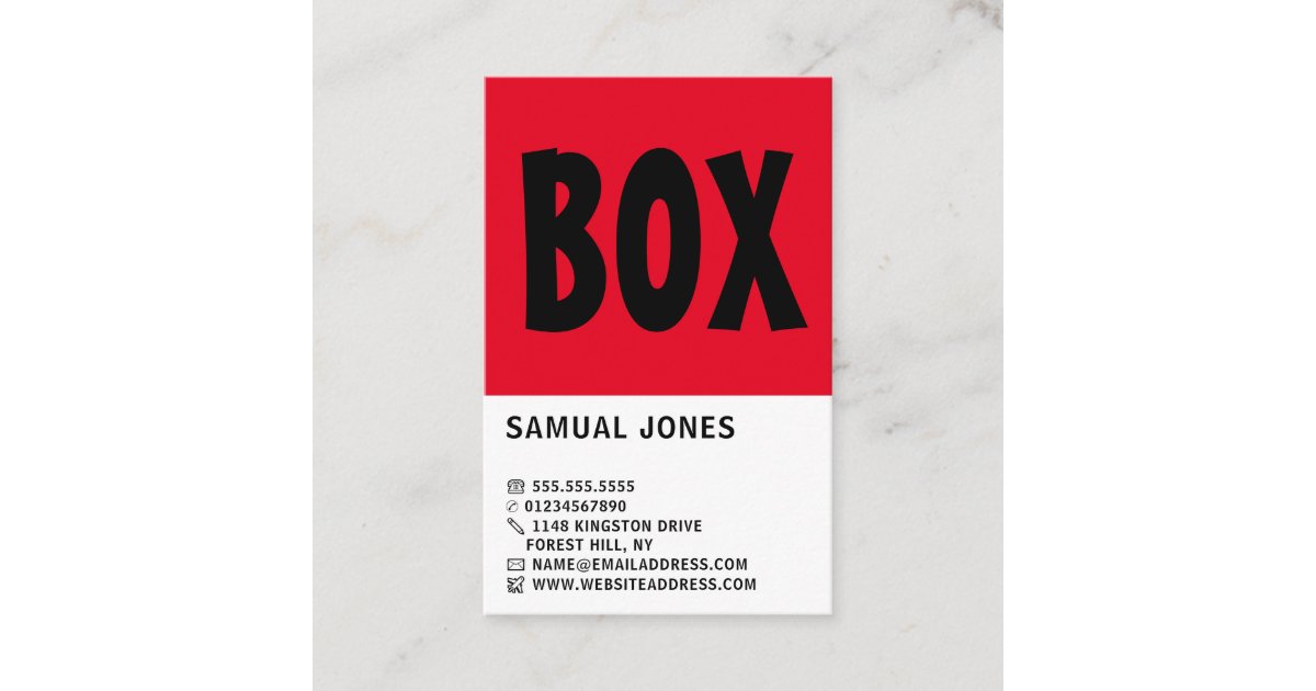 Modern Bold, Boxer, Boxing Trainer Business Card | Zazzle