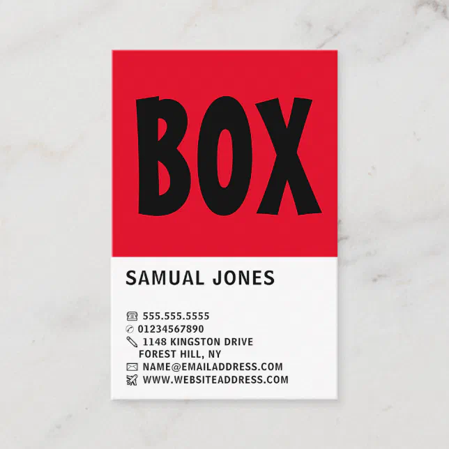 Modern Bold, Boxer, Boxing Trainer Business Card | Zazzle