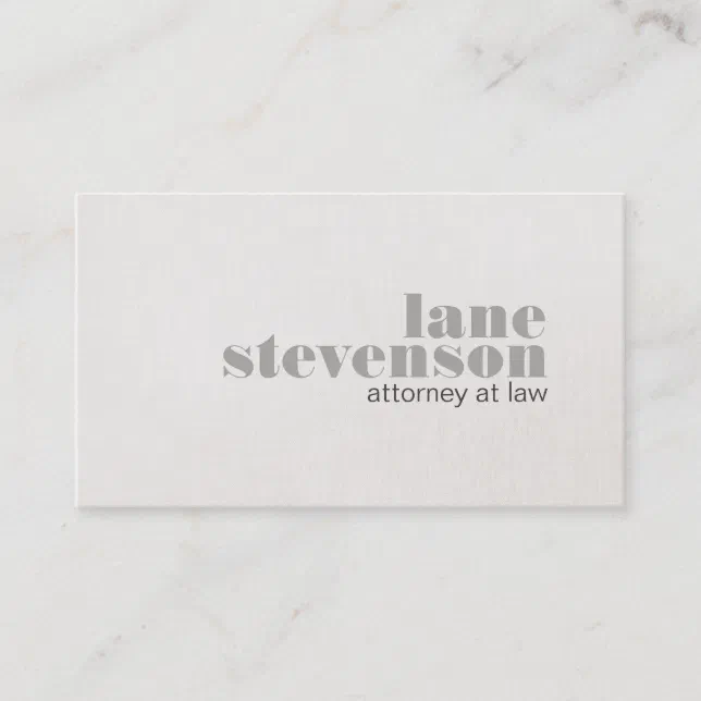 Modern Bold Font Attorney at Law Business Card | Zazzle