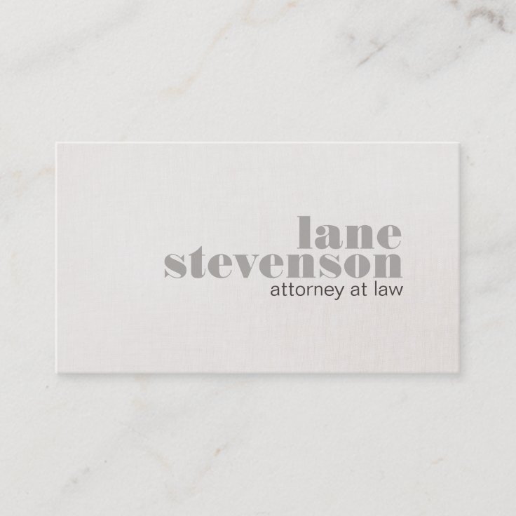 Modern Bold Font Attorney at Law Business Card | Zazzle