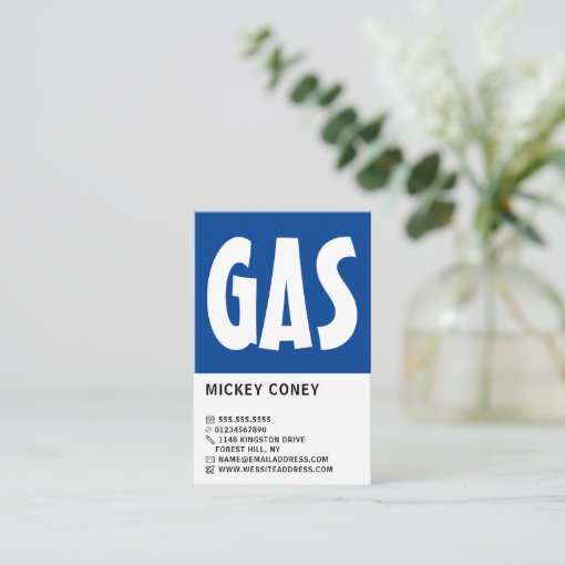 Modern Bold, Gas Engineer & Supplier Business Card | Zazzle
