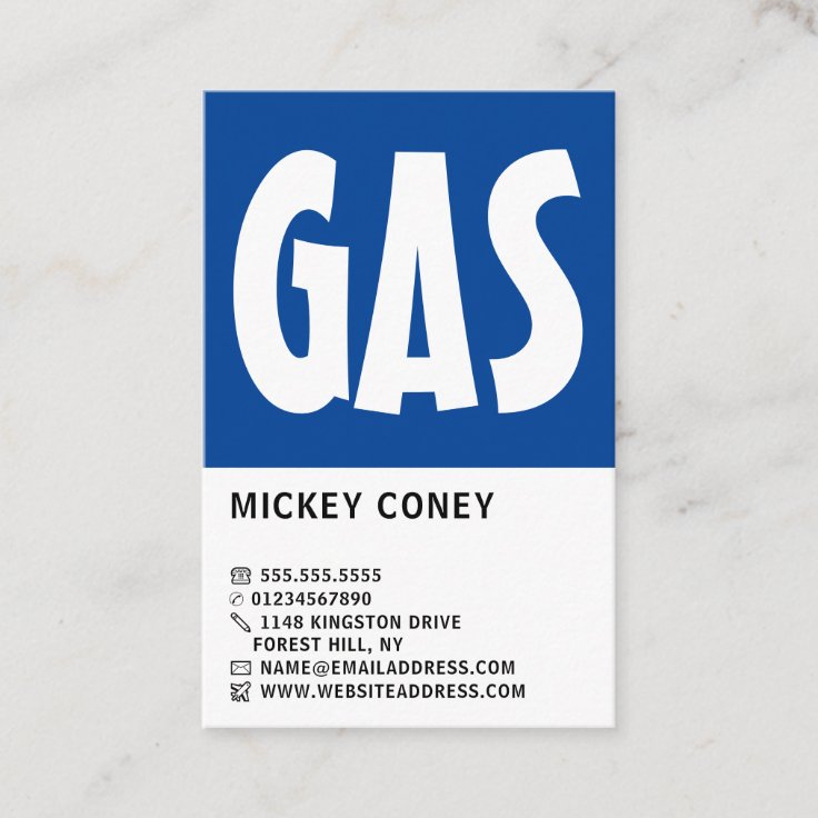 Modern Bold, Gas Engineer & Supplier Business Card | Zazzle