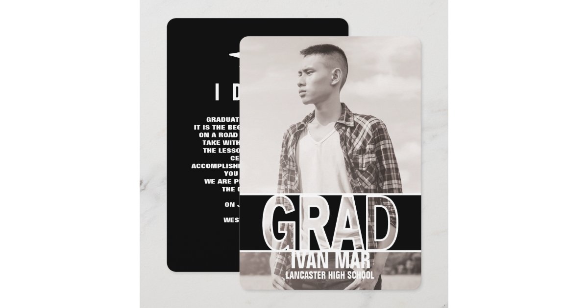 Modern, Bold Graduation Announcements | Zazzle