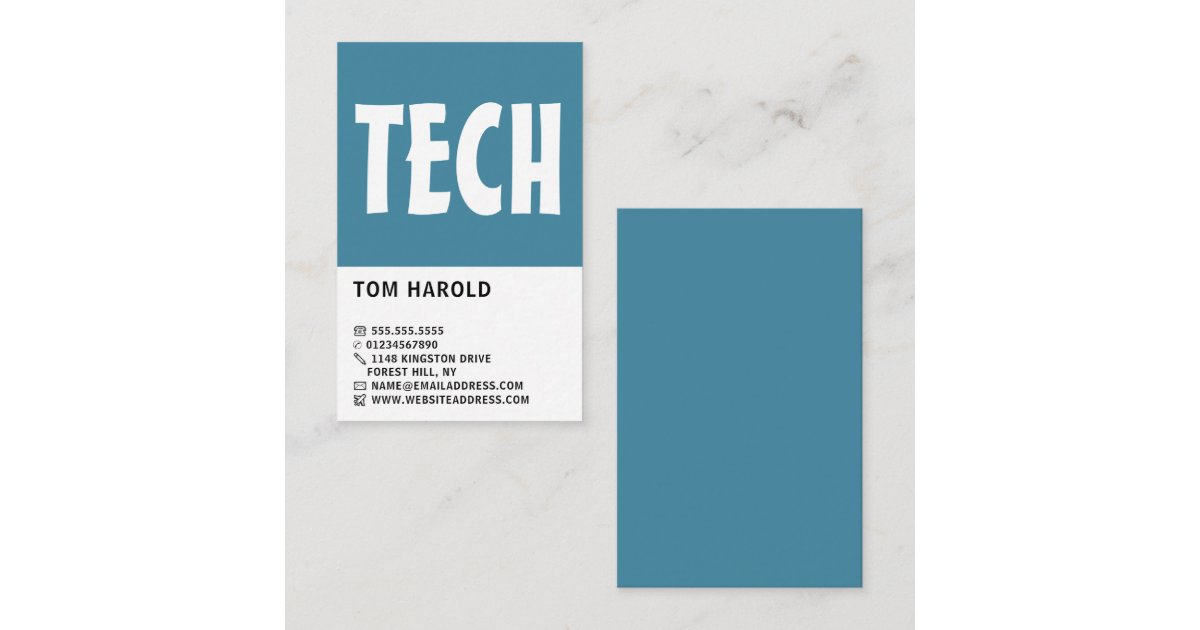 Modern Bold, Information Technology, Computer Business Card | Zazzle