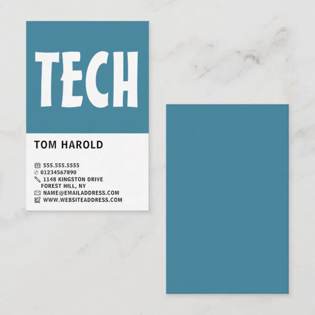 Modern Bold, Information Technology, Computer Business Card | Zazzle