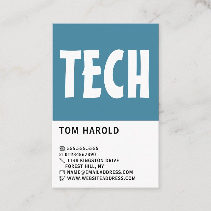 Modern Bold, Information Technology, Computer Business Card | Zazzle