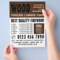 Modern Bold, Lumber/Timber/Wood Yard Advertising Flyer | Zazzle