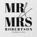 Modern bold Mr Mrs script name black Wedding dance Floor Decals | Zazzle