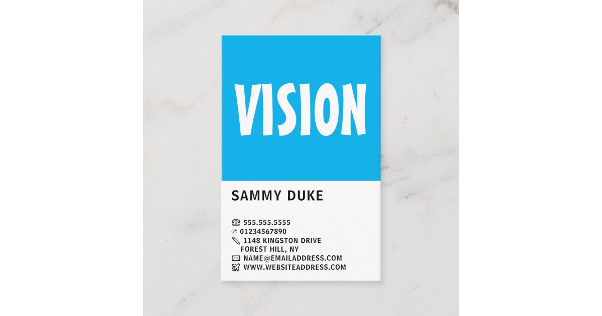 Modern Bold, Optician Business Card | Zazzle