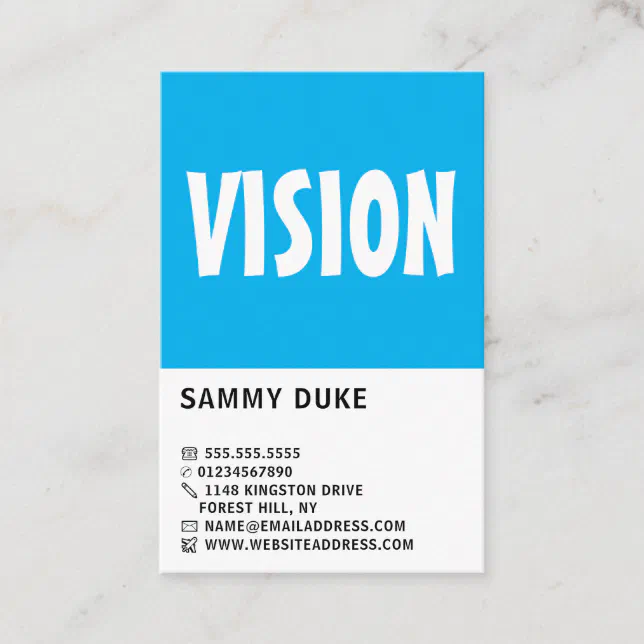 Modern Bold, Optician Business Card | Zazzle