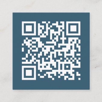 Modern Bold QR code Simple Stylish Blue Square Business Card | Zazzle