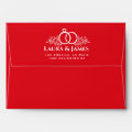 Modern bold red and pink wedding Envelope | Zazzle
