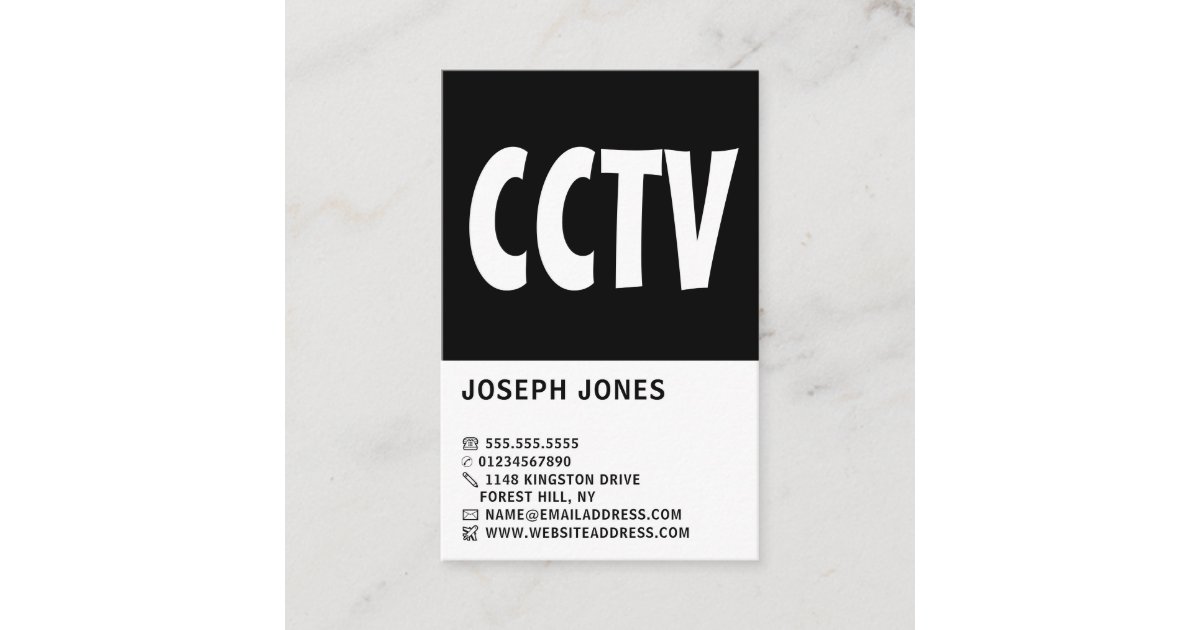 Modern Bold, Security Camera Service Business Card | Zazzle