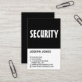 Modern Bold, Security Service Business Card | Zazzle