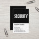 Modern Bold, Security Service Business Card | Zazzle