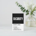 Modern Bold, Security Service Business Card | Zazzle