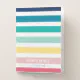 MODERN BOLD STRIPED SCHOOL pastel rainbow colorful Pocket Folder | Zazzle