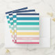 MODERN BOLD STRIPED SCHOOL pastel rainbow colorful Pocket Folder | Zazzle