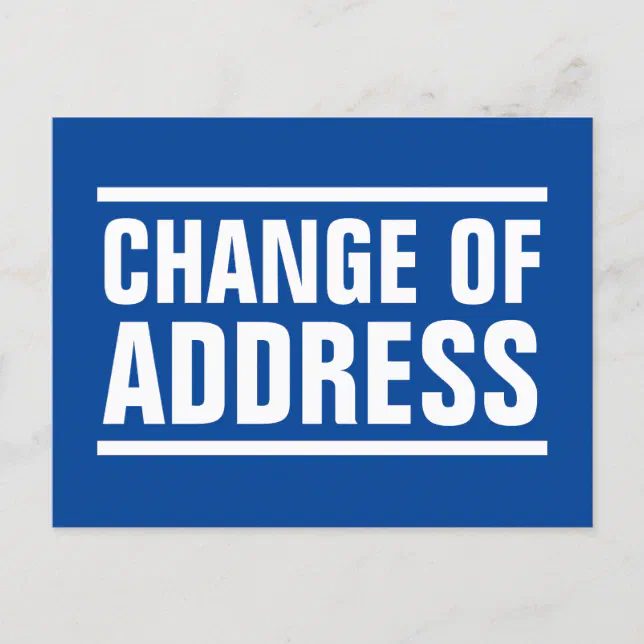 Modern bold typography change of address moving postcard | Zazzle