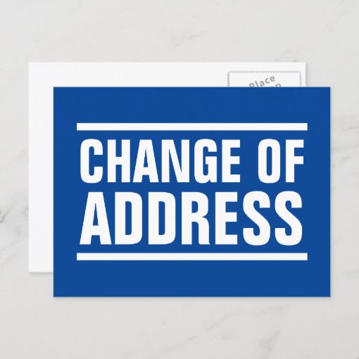 Modern bold typography change of address moving postcard | Zazzle
