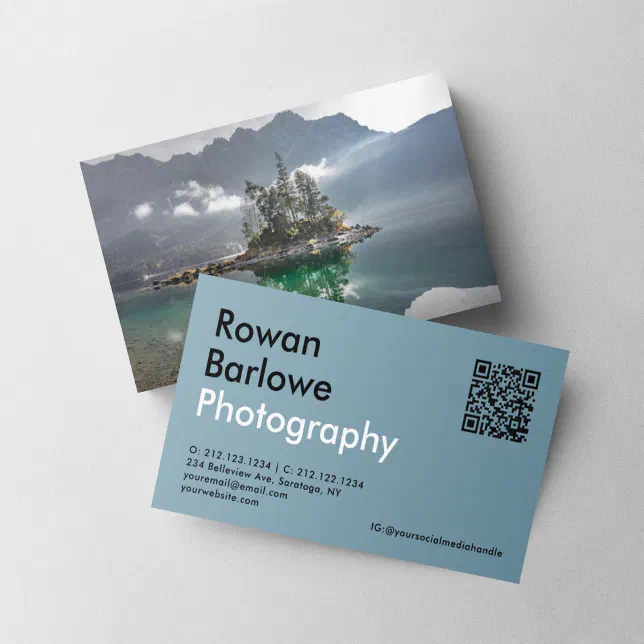 Modern Bold Typography Unique Photography Business Card | Zazzle