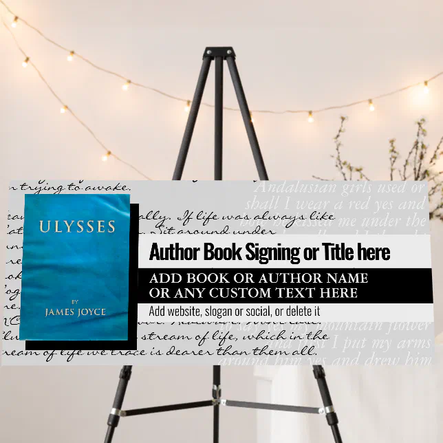 Modern Book Signing Author Launch Promotional Foam Board | Zazzle