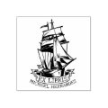 Modern Bookplate Ship Nautical Library Book Rubber Stamp | Zazzle