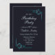 Modern Border Blue 40th Birthday Party Invitation | Zazzle