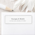Modern Border Names Return Address Label | Zazzle