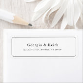 Modern Border Names Return Address Label | Zazzle