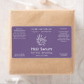 Modern Botanical Simple Solid Purple Product Label | Zazzle