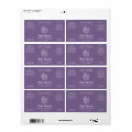 Modern Botanical Simple Solid Purple Product Label | Zazzle